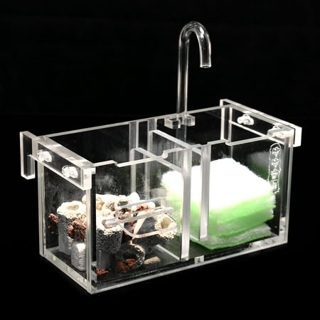 2-6 Grids Aquarium Fish Breeder Box Fish Tank Top Filter Drip Overflow ...