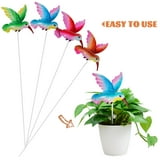 4pcs Iron Hummingbird Stakes Garden Outdoor Lawn Hummingbird Stakes ...