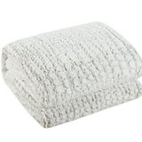 Alligator 3 Piece Comforter Set Faux Fur Micro Mink Alligator Skin ...