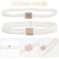 1 Box 2Pcs 2 Styles Plastic Pearl Bead Multi-strand Stretch Chain Belt ...