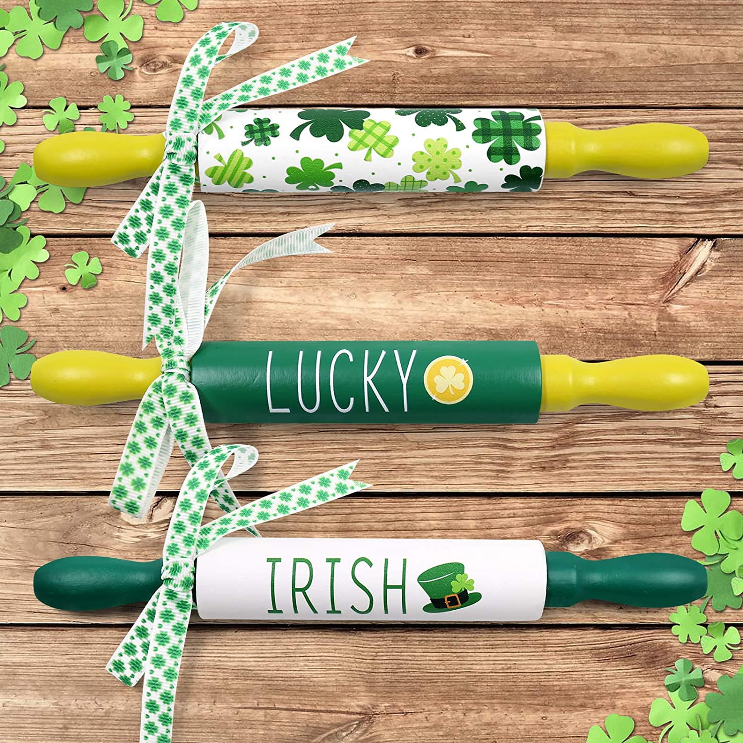 Home & Living Home Décor Farmhouse St Patrick’s shamrock tiered tray ...