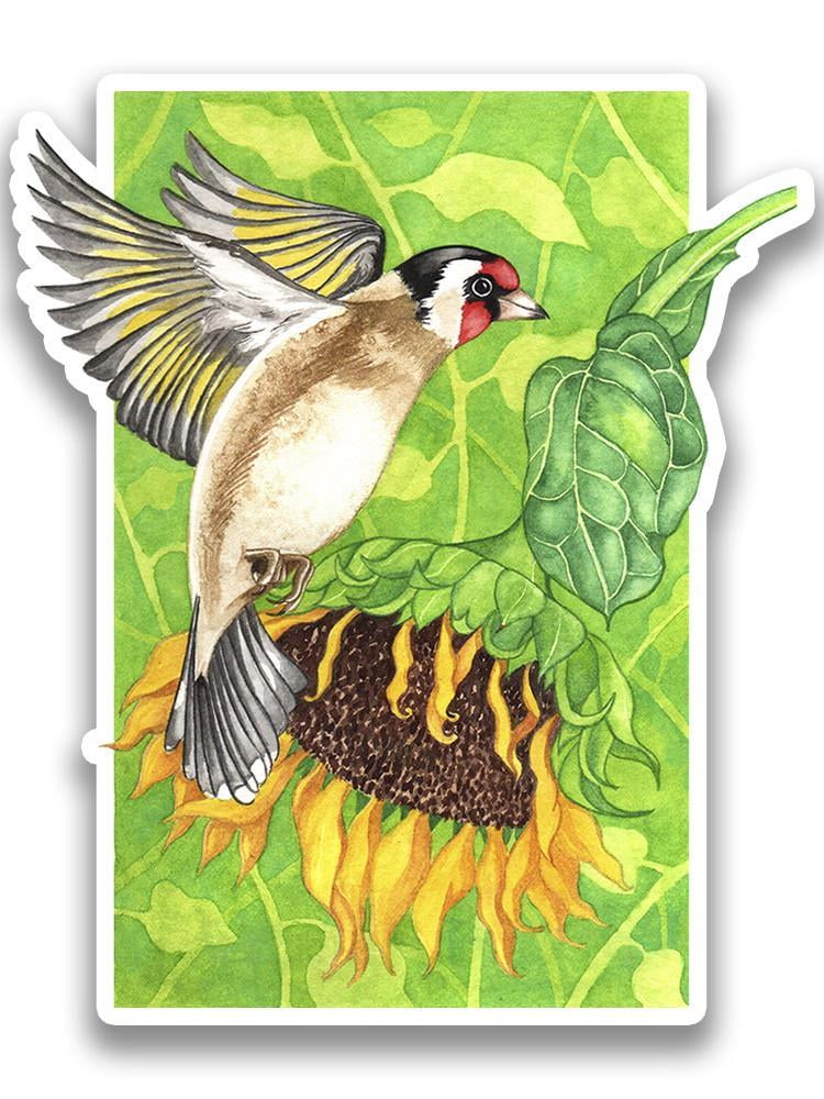 Artshine Goldfinch And Sunflower Sticker -Girija Kulkarni Designs ...