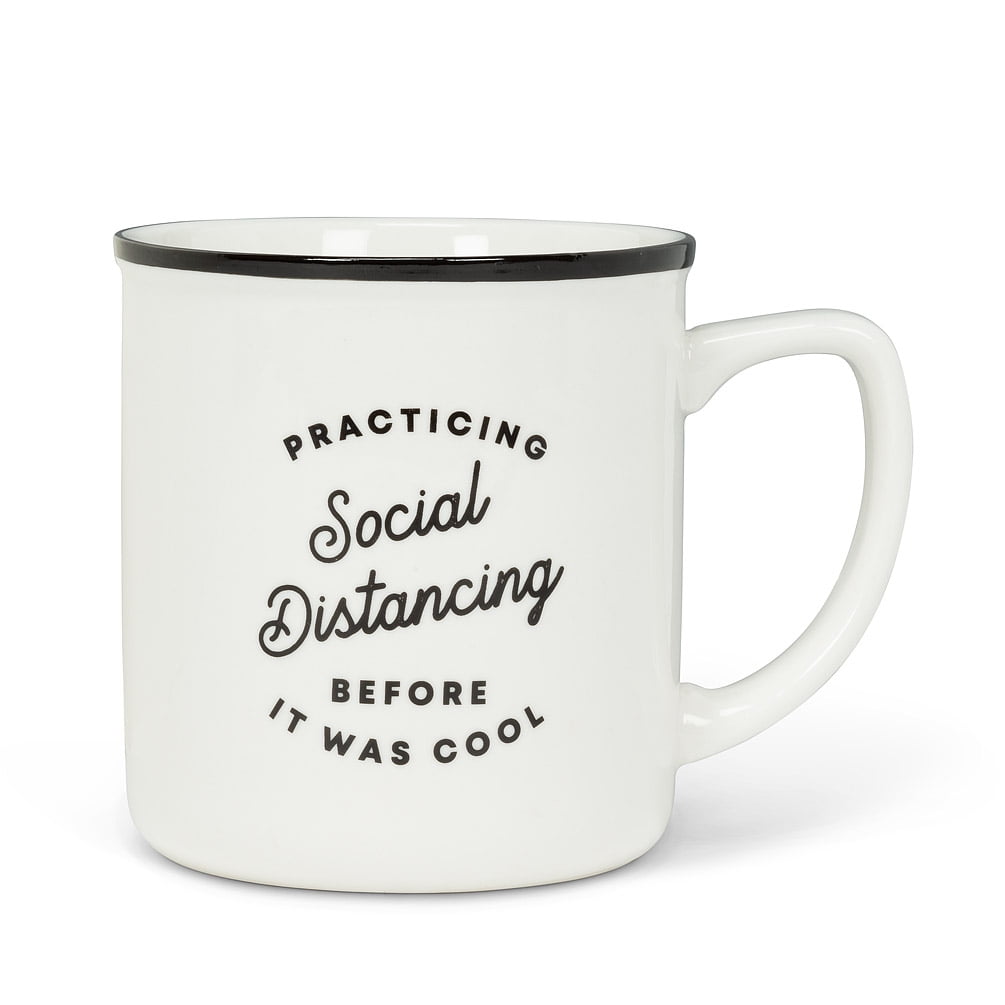 Set of 12 Practicing Social Distancing Text Mug - Walmart.com