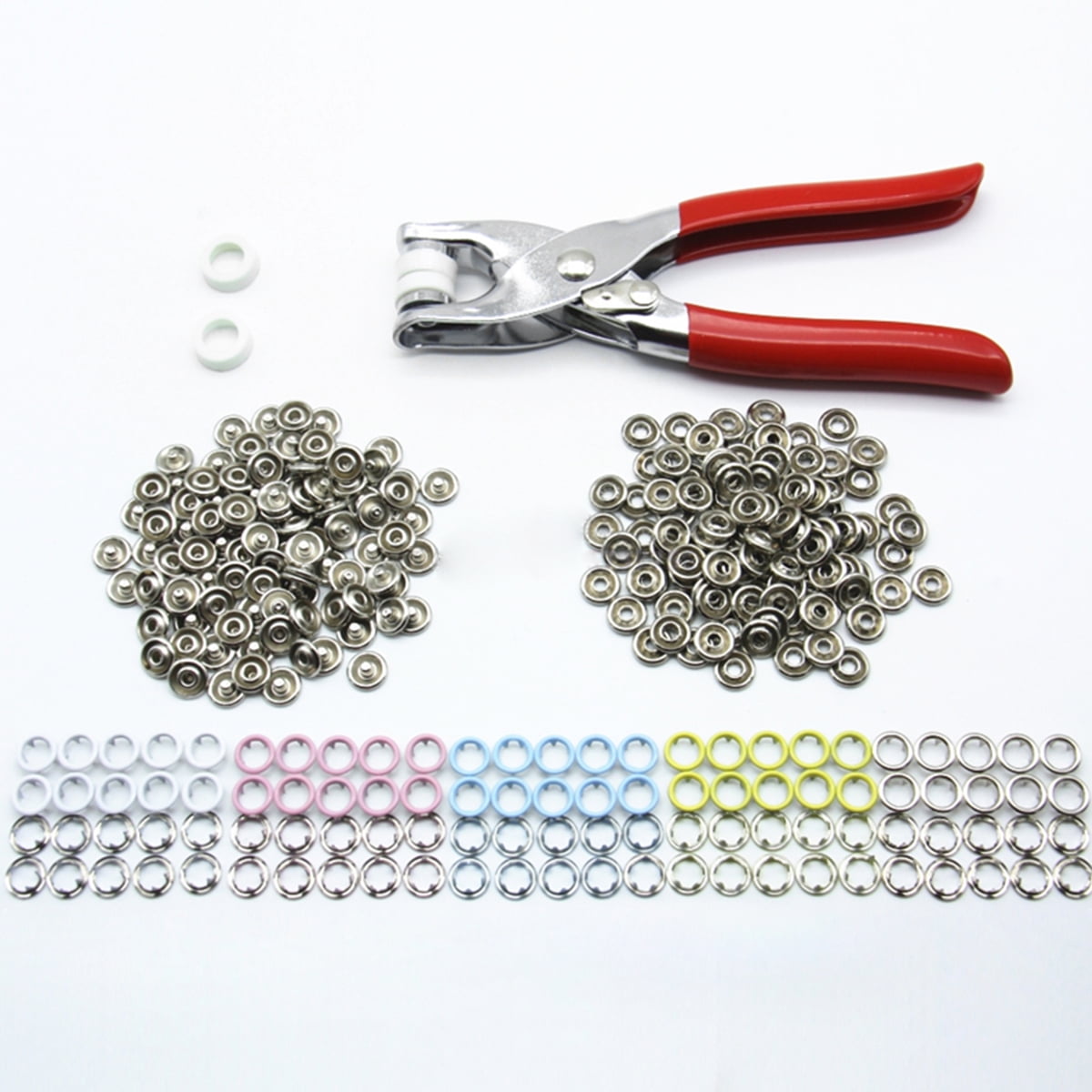 ODOMY Snap Fasteners Tool Kit, DIY Metal Snaps Buttons with Fastener ...