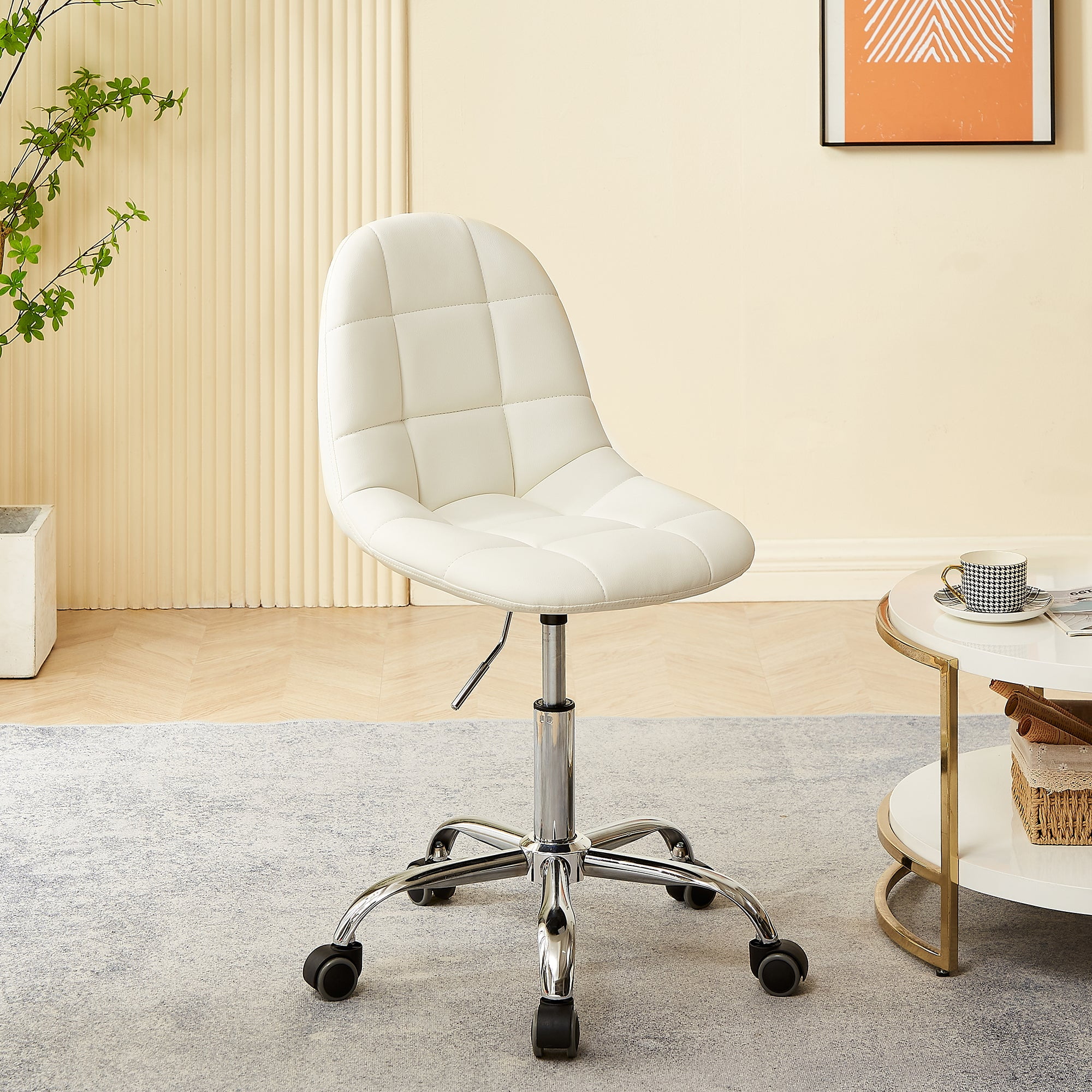 VECELO Home Office Chair, Height Adjustable Armless Computer Desk Chair ...
