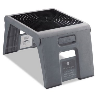 Cramer Scooter Stool, Round, 15", Step & Lock Wheels, to 300lb, Red ...