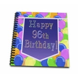 3dRose Balloons with Purple Banner Happy 96th Birthday - Drawing Book, 8 by 8-inch - Walmart.com