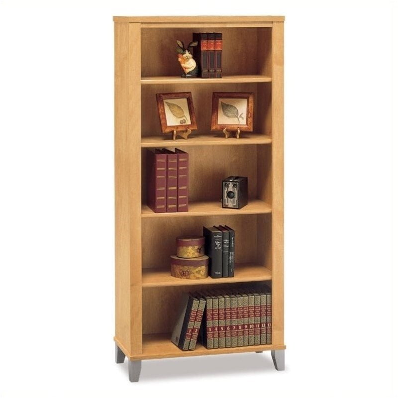 Scranton & Co 5 Shelf Wood Bookcase in Maple Cross - Walmart.com ...