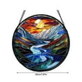 Colorful Landscape Suncatchers Stained Glass Acrylic Ornament for ...