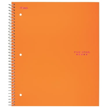 Mead Five Star Notebook, 3 Subject, College Ruled, Plastic Cover ...