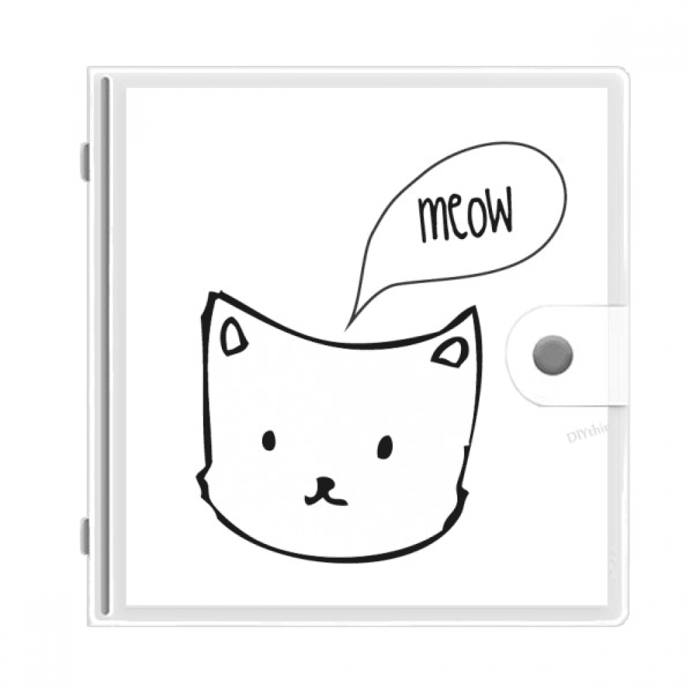 Cat Head Mewing Animal Cartoon Photo Album Wallet Wedding Family 4x6 ...
