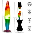 Urban Shop, 16" Rainbow Lava Motion Volcano Lamp, White Wax, Rainbow ...