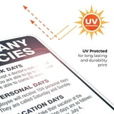 Sigo Signs Company Policies Aluminum Sign 18 x 24 in - Walmart.com