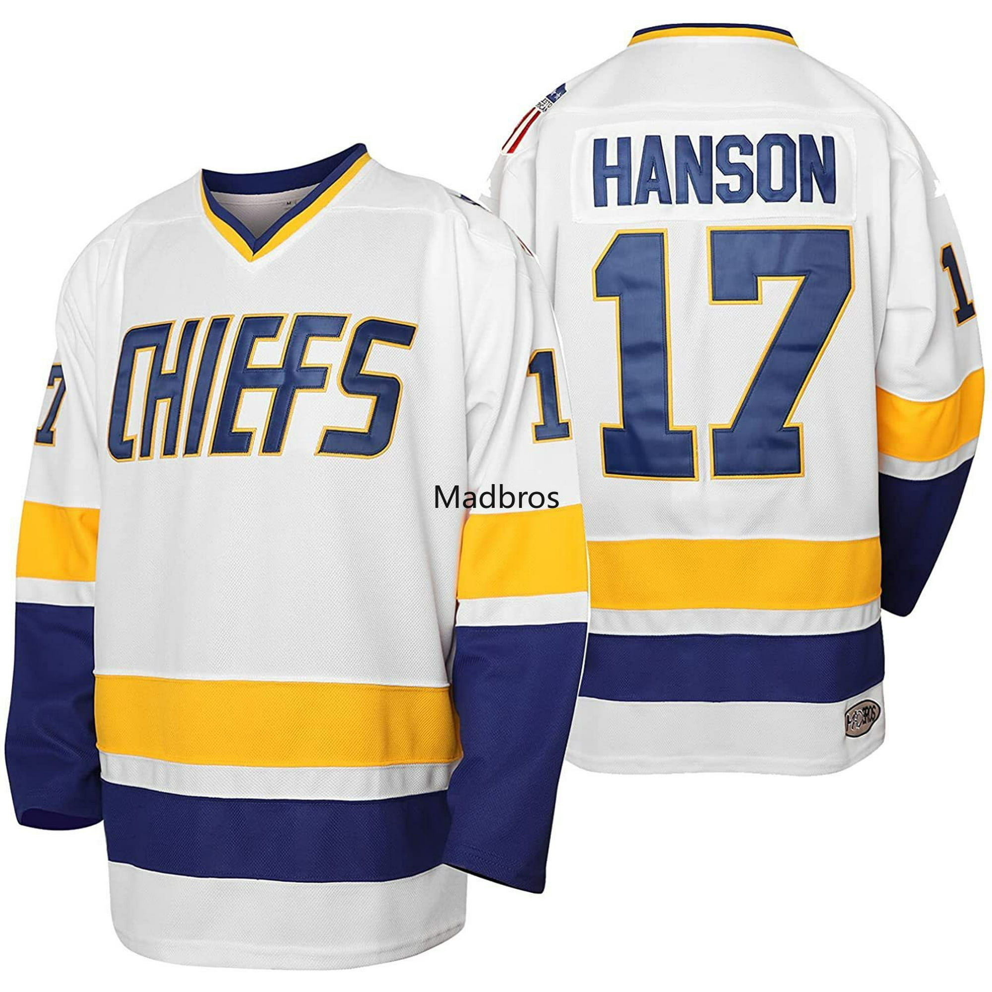 Click here for Dengle Hanson Brothers Hockey Jerseys 17 Steve Han... prices