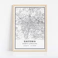 Affixzi Gastonia North Carolina Map Print Poster Canvas, Gastonia City ...