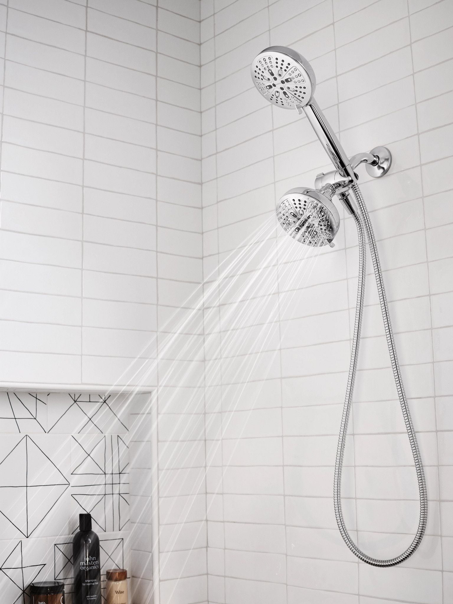Moen Hydro Energetix Chrome Bathroom Showerhead and Handheld Shower ...