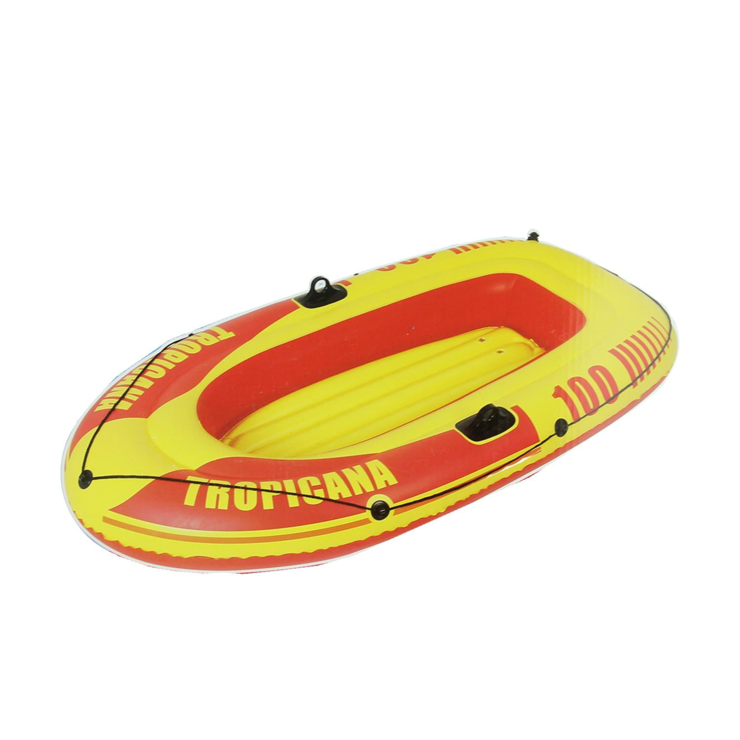 72" Red and Yellow "Tropicana 100" Inflatable Single Person Boat ...