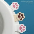 4PCS Cute Cats Paws Toilet Lid Lifter Handle With Adhesive & Block For ...