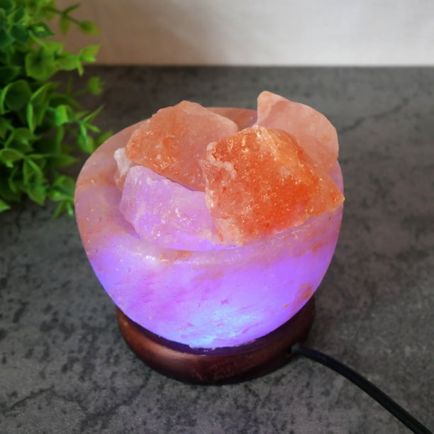 USB salt lamp Himalayan crystal lamp salt lamp LED colorful color ...