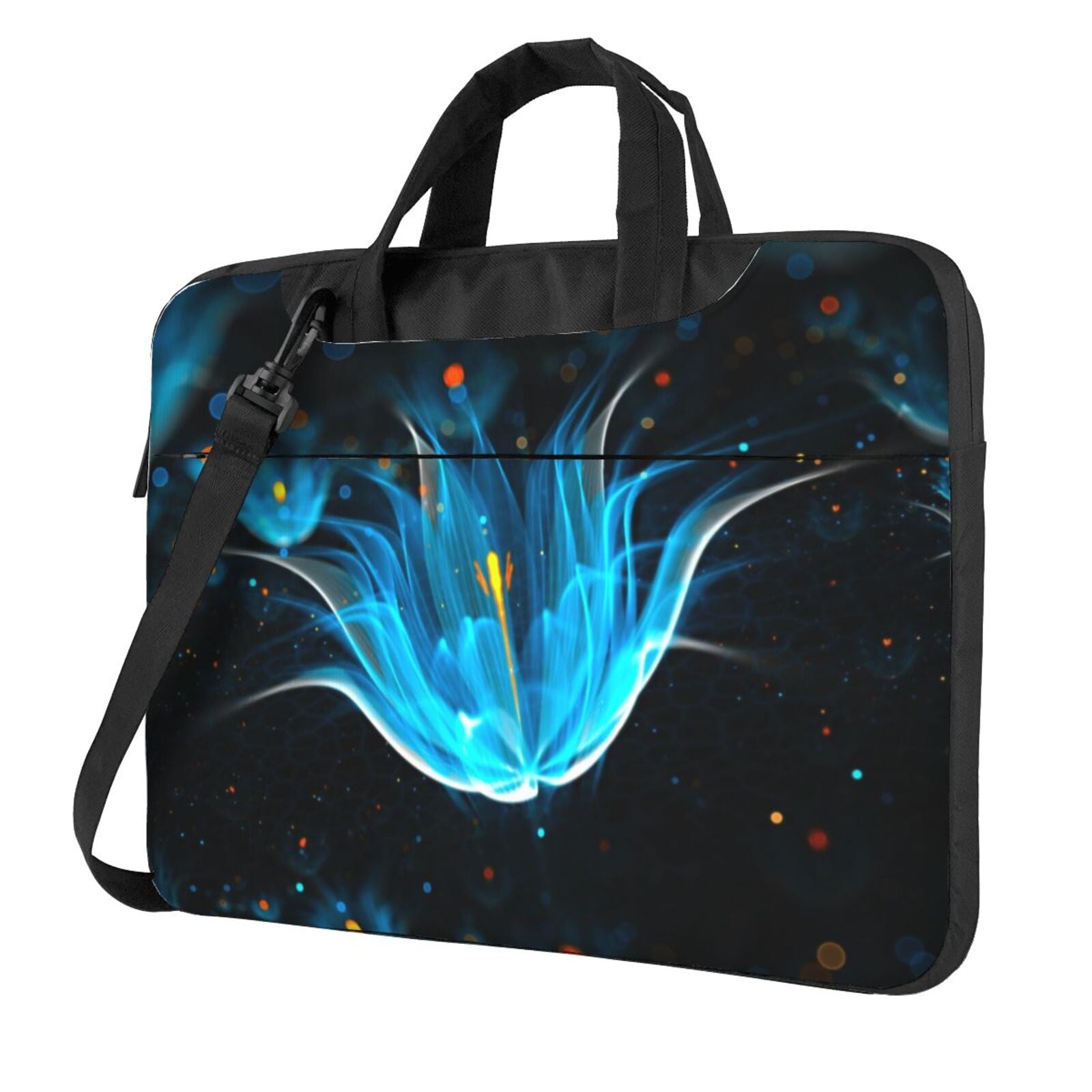 Psychedelic Blue Flower Laptop Bag, 13 inch Laptop or Tablet, Business ...