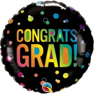 Anagram 8" Burgundy Graduation Standard Round Shape Mylar Foil Balloon ...