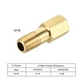 Uxcell Brass Pipe Fitting G1/8 Female to G1/8 Male Thread Adapter 35mm ...