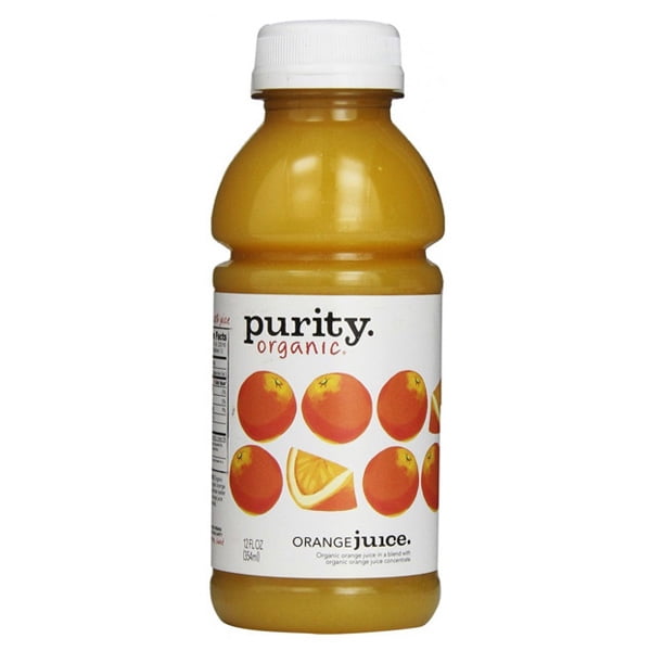 Purity Organic Juice 100% Orange Juice 12 Ounce Plastic Bottle - Pack ...