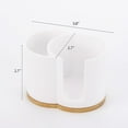 1 Pc 2 Grid White Plastic Cotton Swab Ball Pad Holder Dispenser ...