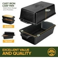 Cast Iron Bread Pan with Lid 9 x 5 Inch (4 Pack), Pre Seasoned Loaf Pan ...