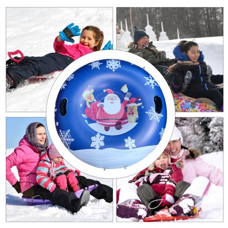 Inflatable Ski Circle with Towing Handle PVC Cold-Resistant Ski Snow ...