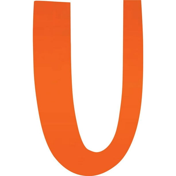 Acrylic Letter U Icebold, 6'' Tall Fluorescent Orange Acrylic Alphabet Letters, Reception ...