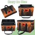 ADECORIVY Red Poppy Floral Reusable Grocery Bags, Foldable Shopping ...