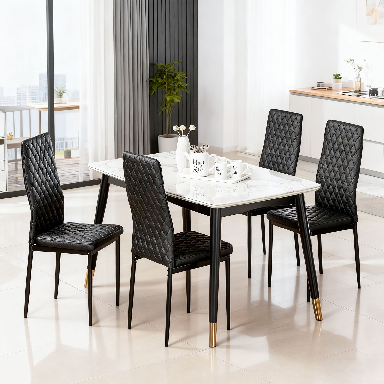 Click here for Noble House Modern Dining Chair Set Of 4  Fireproo... prices