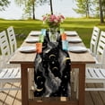 Black Moon Night Burlap Cotton Table Runner 13x70 Inches Long, Starry ...