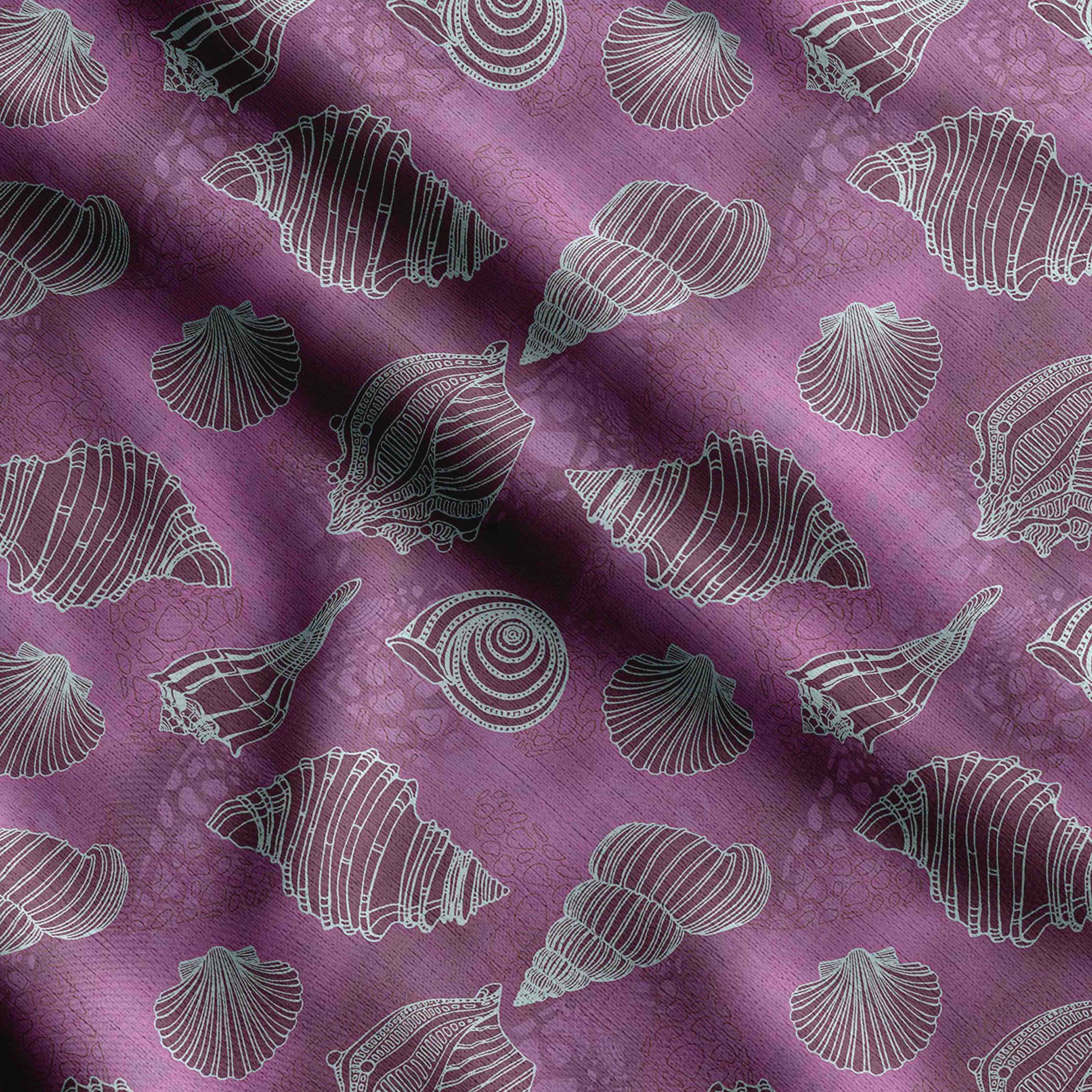 Soimoi Sea Shell Print,Cotton Poplin, Sewing Fabric Sold by The Yard 42 ...