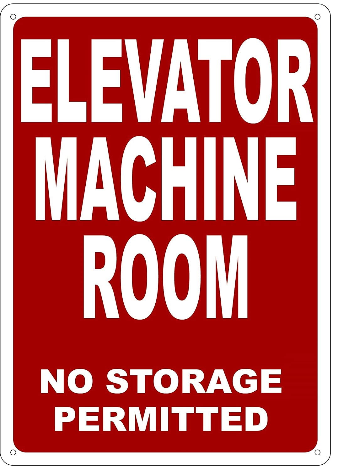 ELEVATOR MACHINE ROOM SIGN (RED Reflective Signs, RED 10x14) - Walmart.com