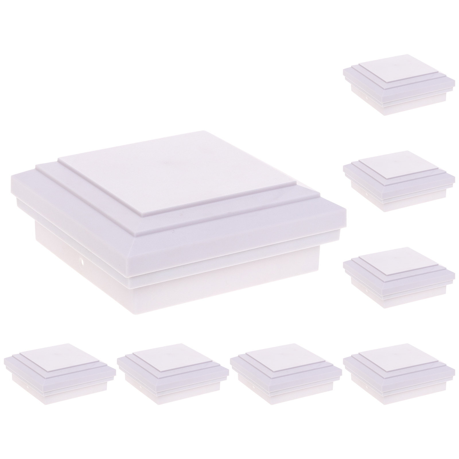 GreenLighting 8 Pack Dual Combo Post Cap for 4x4 Nominal Wood Posts ...