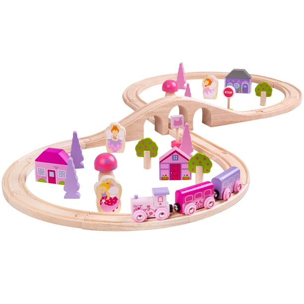 BigJigs Rail Wooden Fairy Figure 8 Play Train Set - Walmart.com ...
