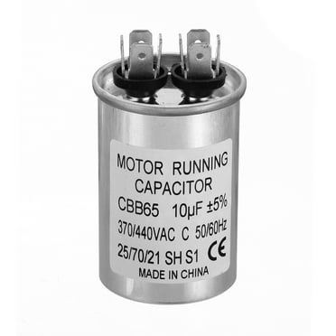 Uxcell CBB65 6uF Run Capacitor,6mfd 2Pcs AC 370/440V Aluminum Case with 2 Terminal - Walmart.com