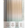 Brown Teal Ombre Sheer Curtains 84 Inch Length 2 Panels Set, Modern ...