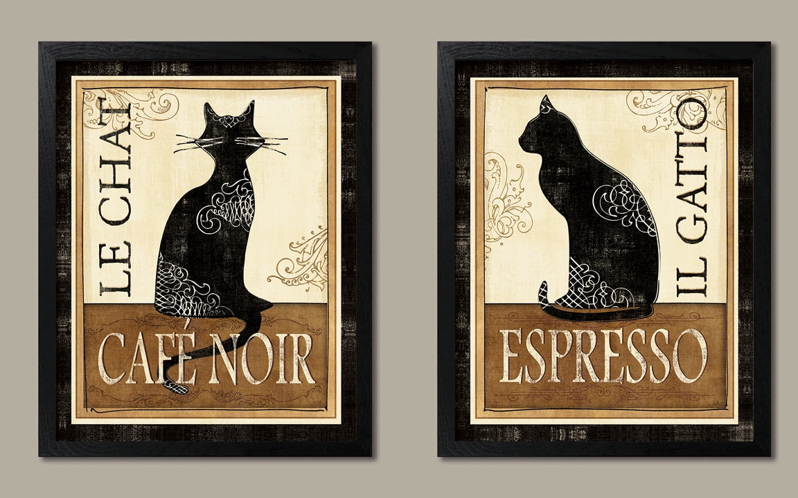 Lovely Le Chat and El Gato Cat Corfee Espresso Signs by Veronique ...