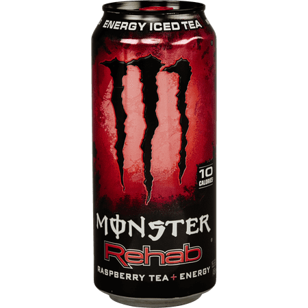 Monster Rehab, Raspberry Tea + Energy, 15.5 Fl Oz, 24 Count - Walmart.com