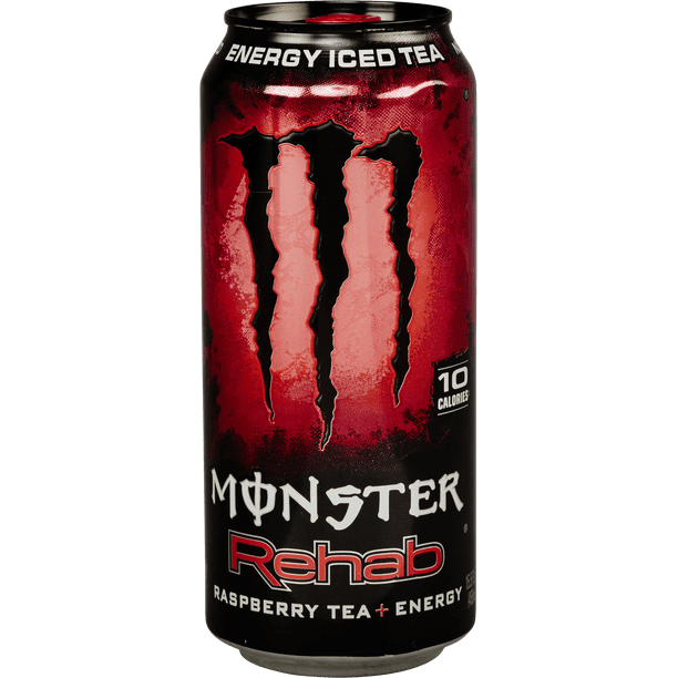 Monster Rehab, Raspberry Tea + Energy, 15.5 Fl Oz, 24 Count - Walmart ...