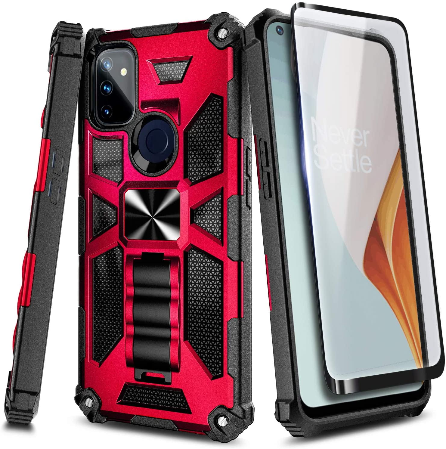 OnePlus Nord N100 Case with Tempered Glass Screen Protector (Full ...