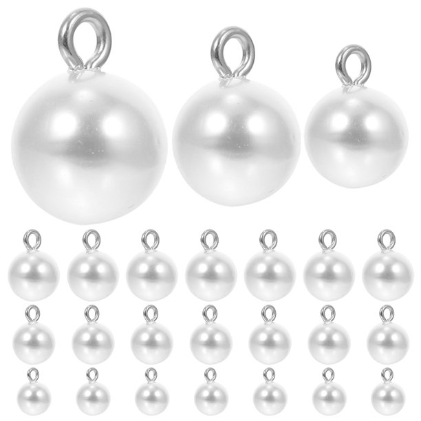 60Pcs DIY Costume Buttons Glossy Clothing Pearl Buttons Elegant Sewing ...