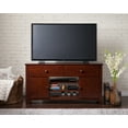 Mission 2 Drawer TV Table 26x50 with Adjustable Shelves in Walnut ...
