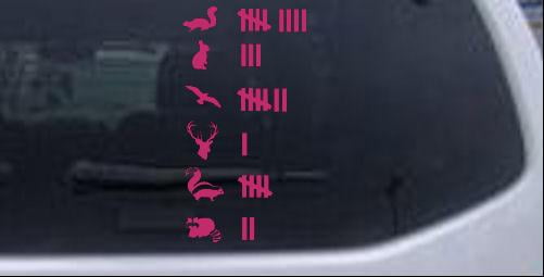 Keeping Count Roadkill Animals Car or Truck Window Decal Sticker ...