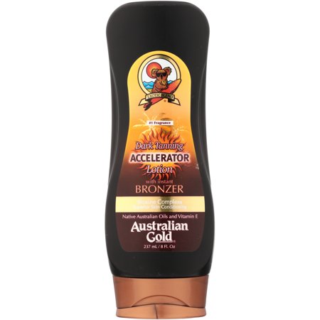 Dark Tanning Accelerator Lotion with Instant Bronzer Australian Gold, 8 ...