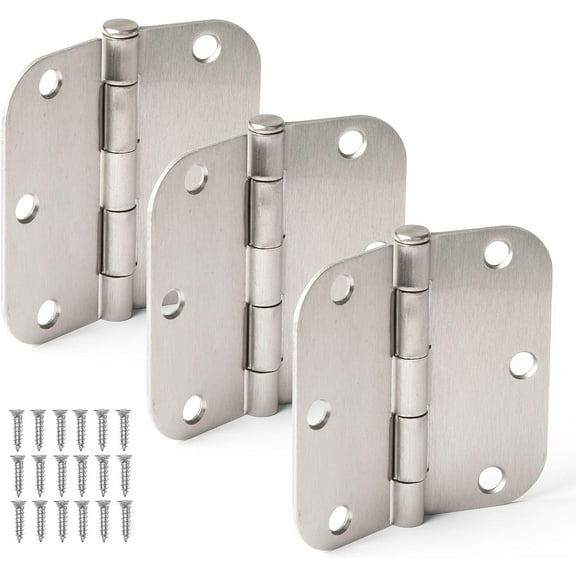 Fastec Satin Nickel 6 Finger Hinge, 2 Pack, For Interior Doors ...