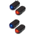 4 Pcs Car Solar Power Simulated Dummy Alarm Warning Anti-Theft LED ...